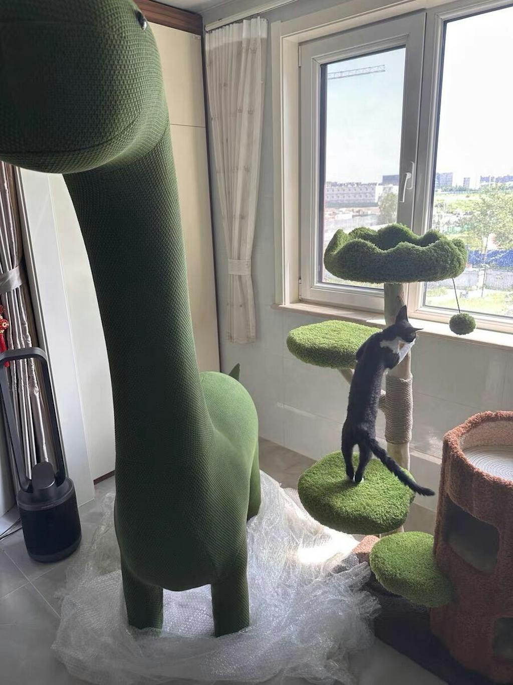 Dinosaur Large Cat Climbing Frame Seat Tree – MEWCATS