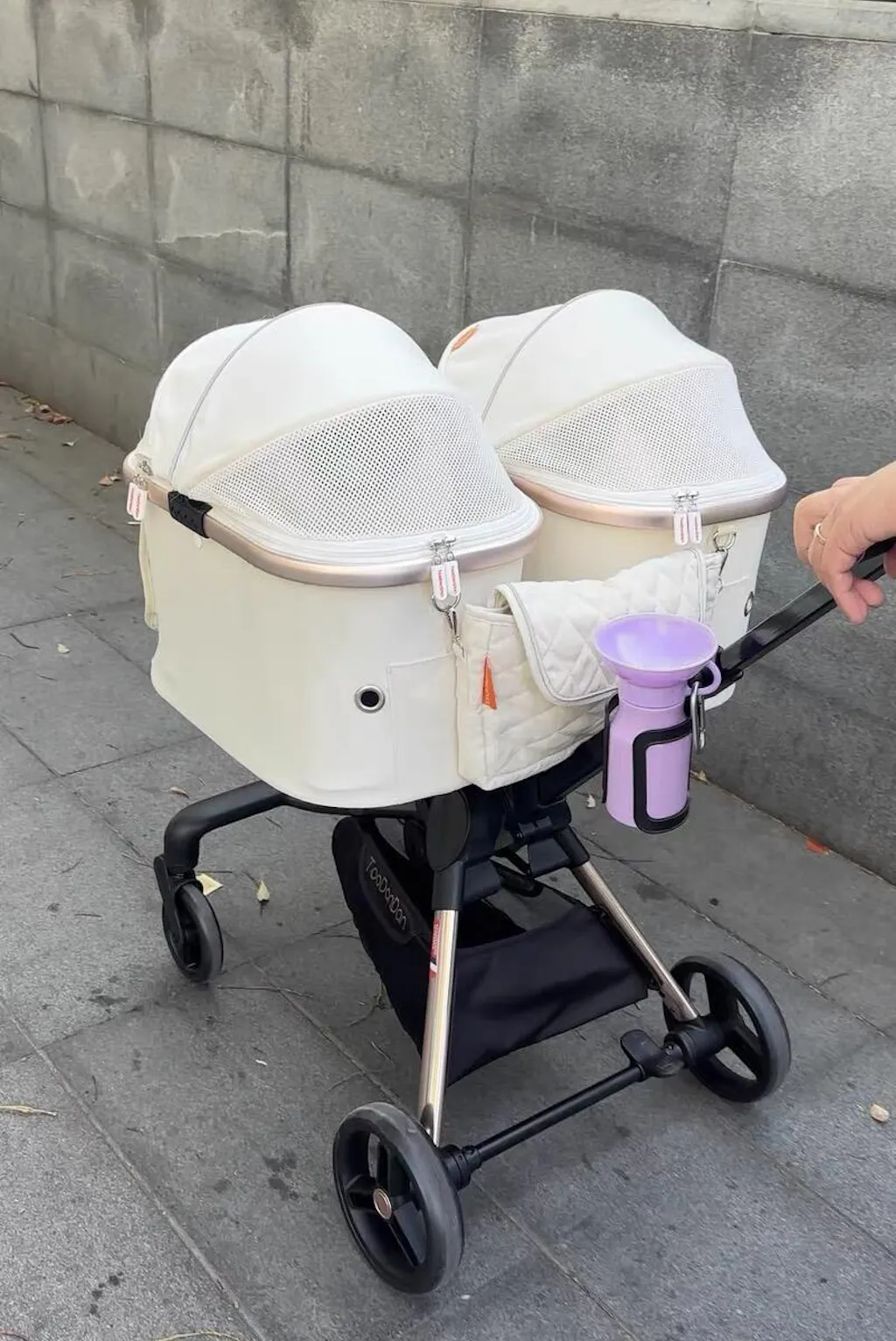 Twin Two-Seater Pet Stroller Cat Wheel Pram – MEWCATS