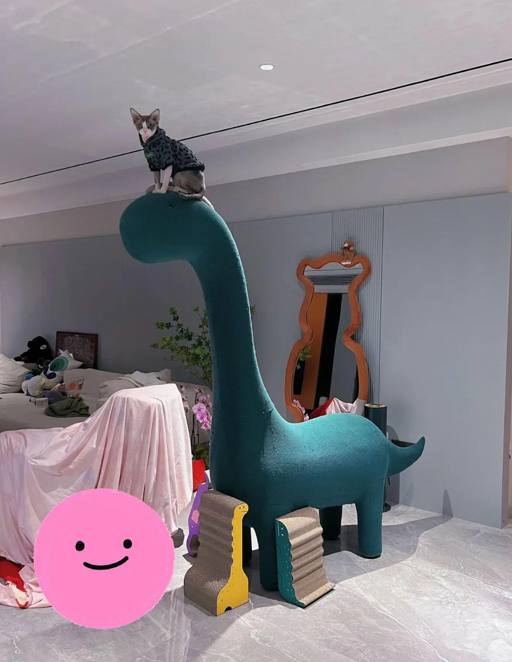 Dinosaur Large Cat Climbing Frame Seat Tree – MEWCATS