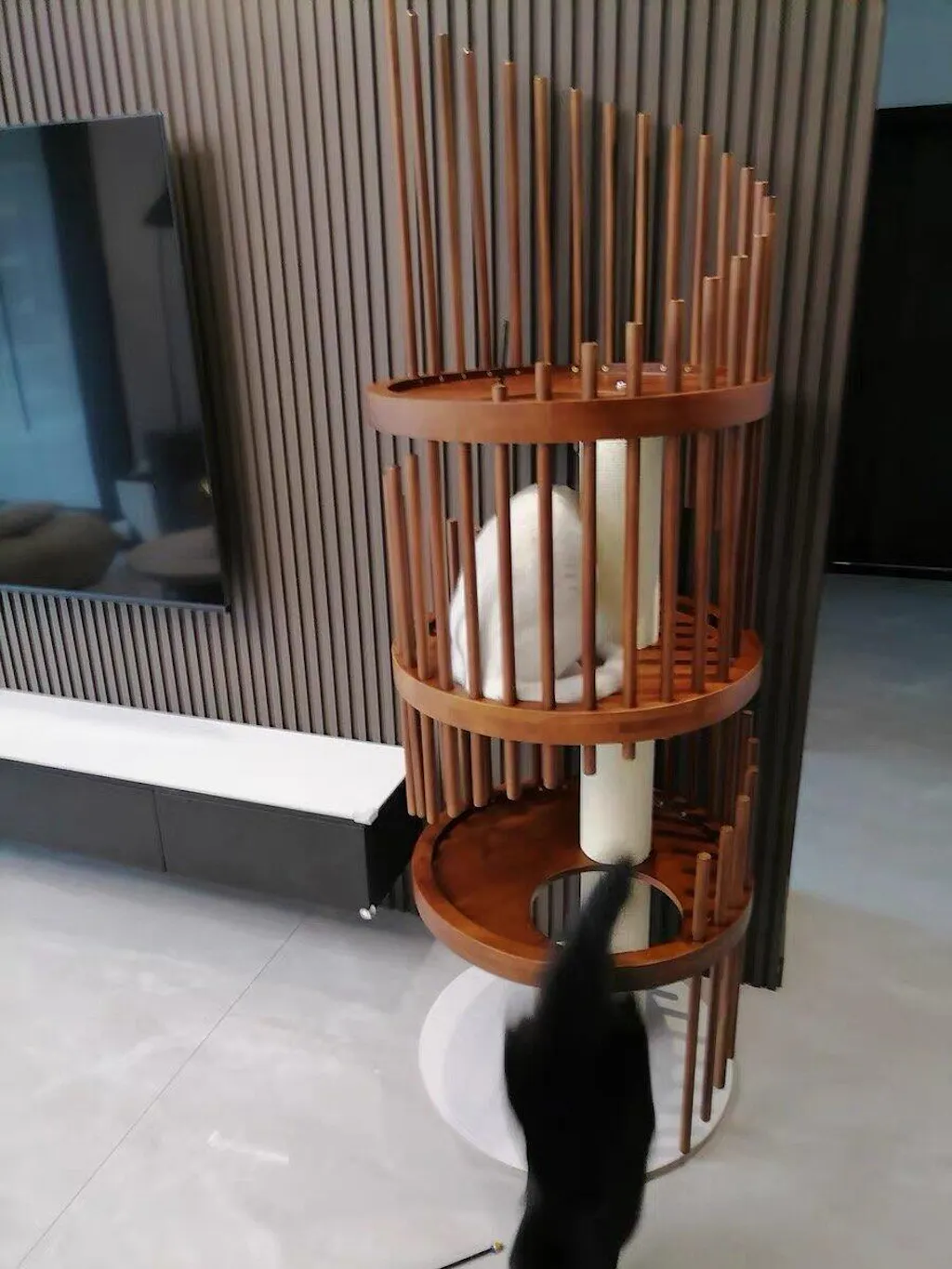 Spiral Art Solid Wood Cat Climbing Frame Tree – MEWCATS