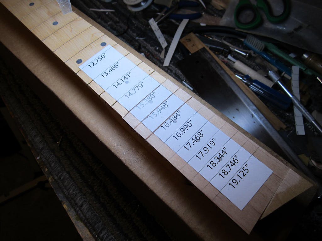 Paper Fret Location Template – MGB