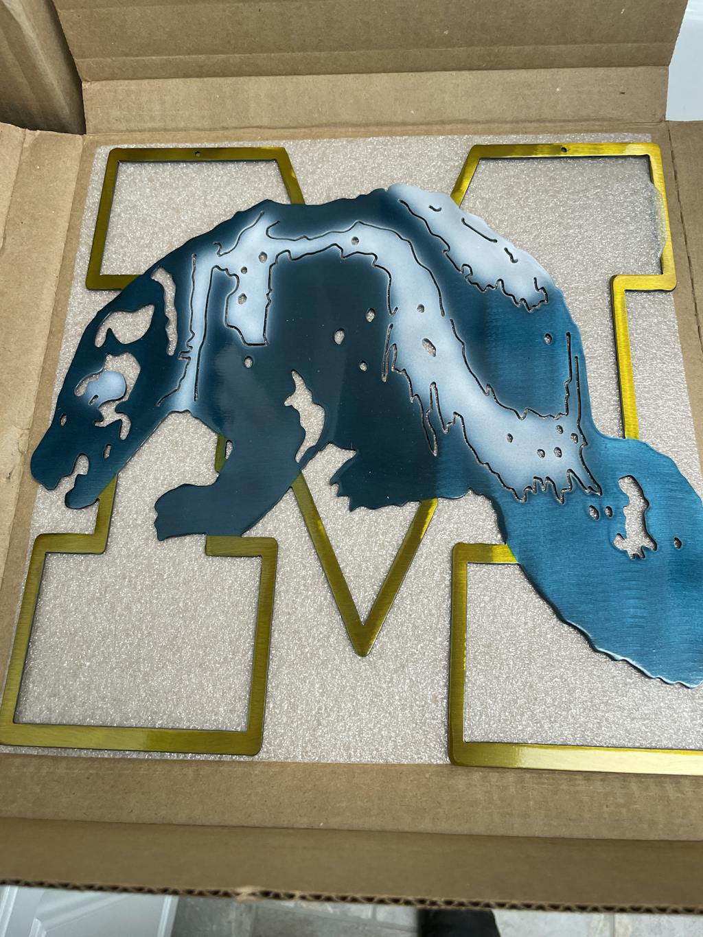 Michigan Wolverines Logo Metal Wall Art