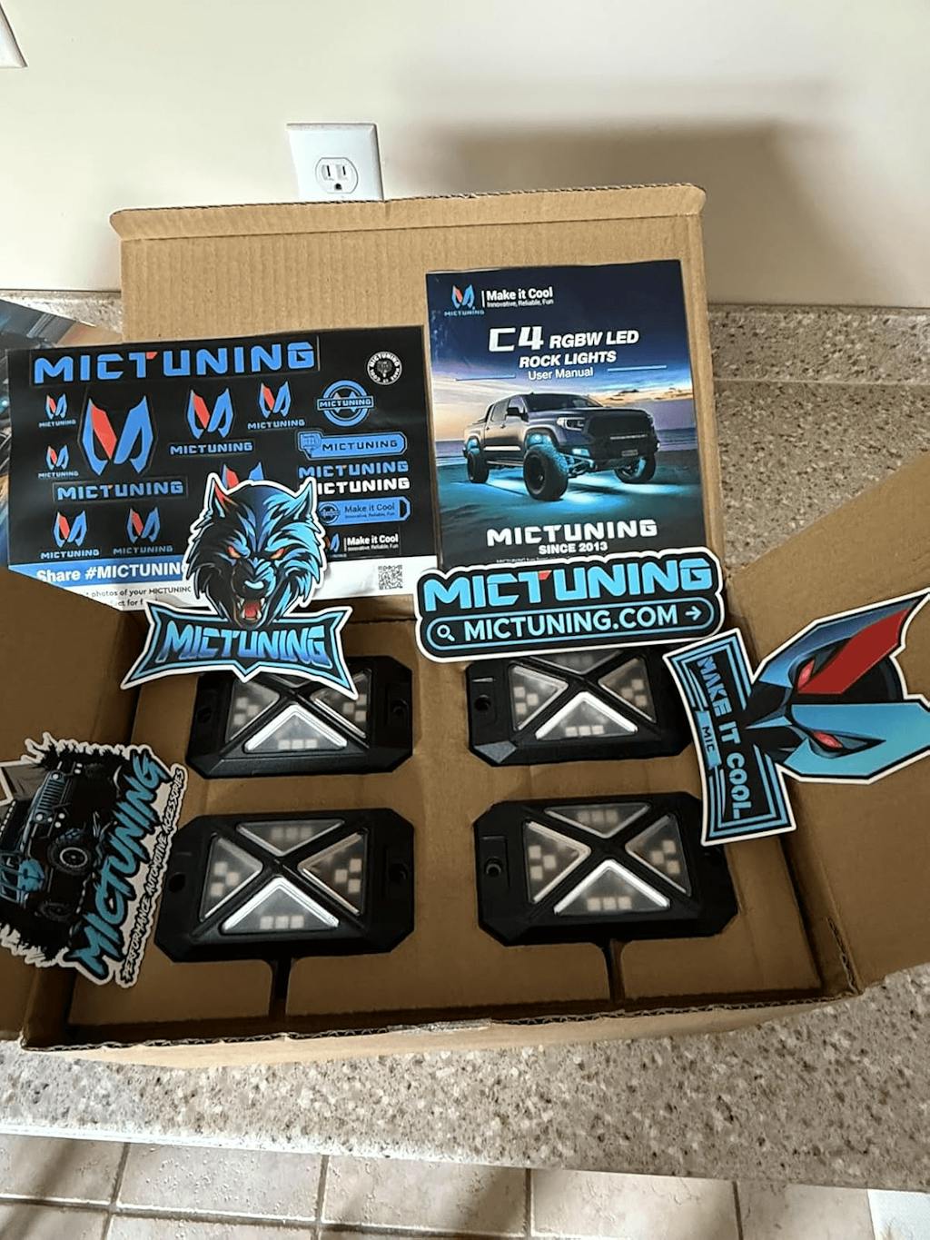 MICTUNING INC RGBW Rock Light, Switch Panel, Auto Accessories, Online