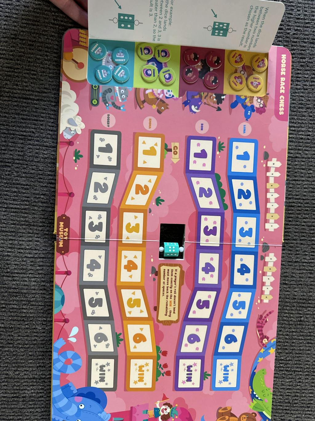 6-in-1 Board Game Book, Portable Travel Games for Kids & Families ...