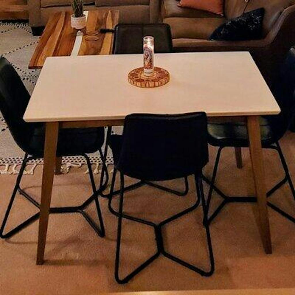 Abbott Dining Table White (Small) | MidinMod | Houston TX