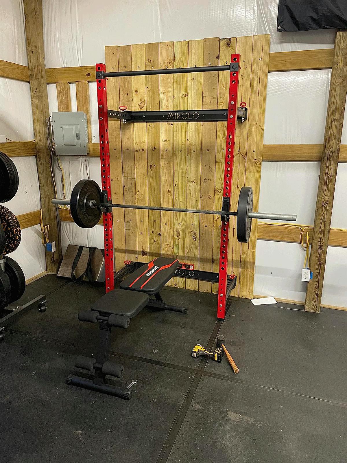 Mikolo Wall-Mounted Squat Rack Standrad Set with Small Footprint