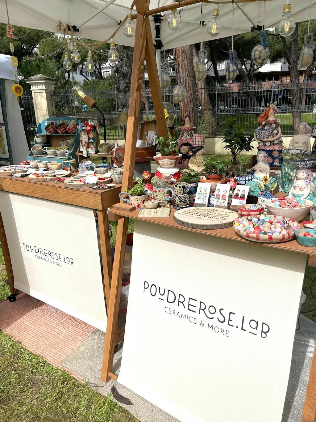 Vendor Display Table with Branding Panel – Portable Checkout Counter ...