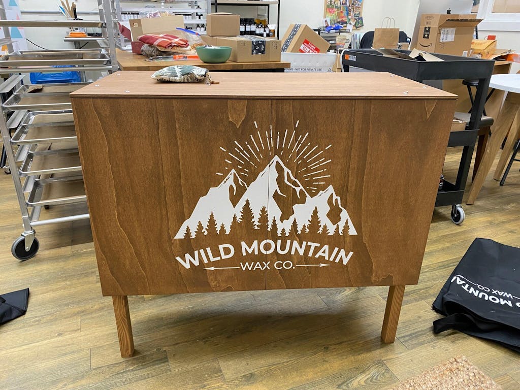 Coffee Brown Checkout Counter for Events | Collapsible Retail Check ...