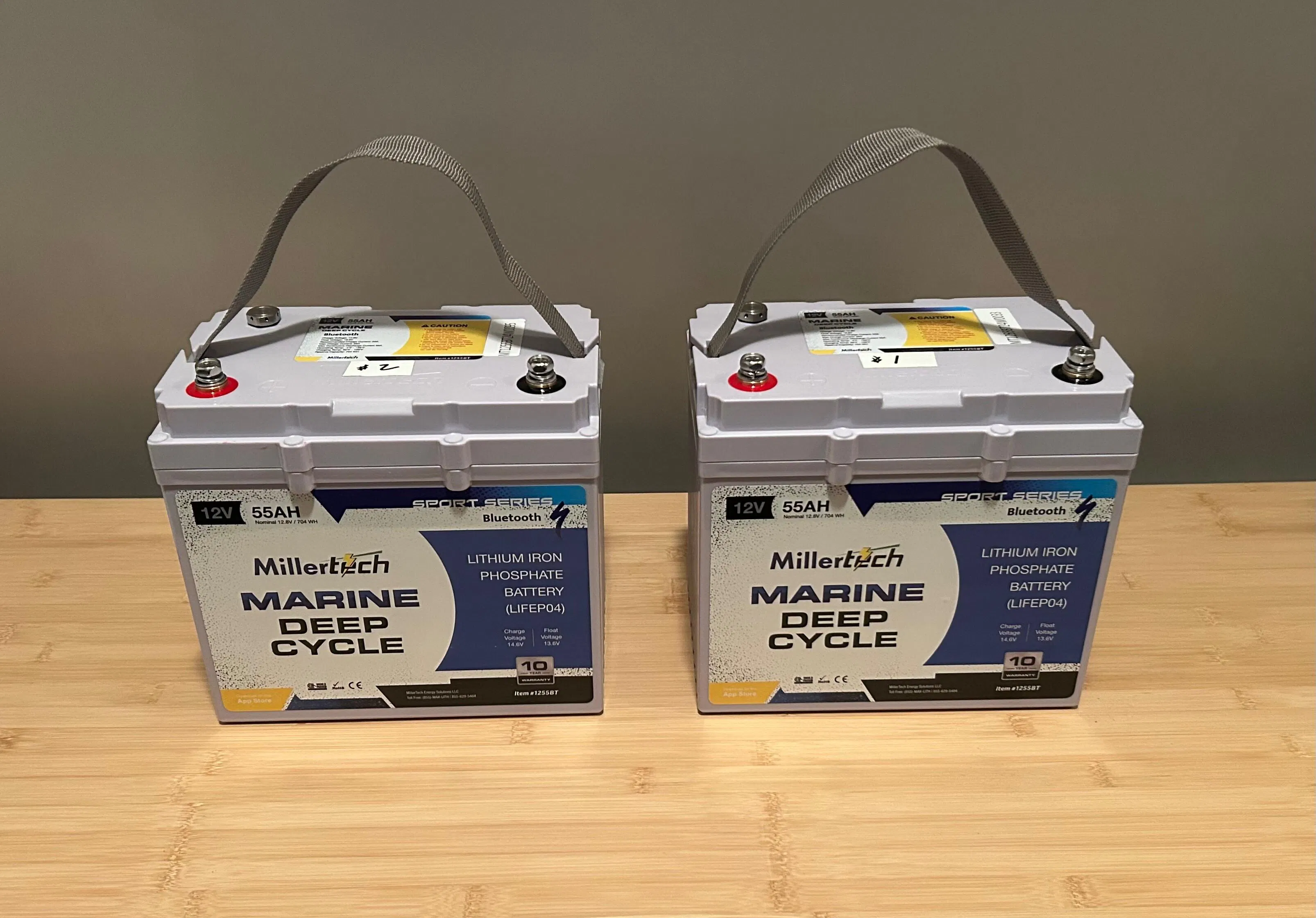 12V 55AH Sport Series Lithium Battery w/ Bluetooth (1255-BT) - Millertech