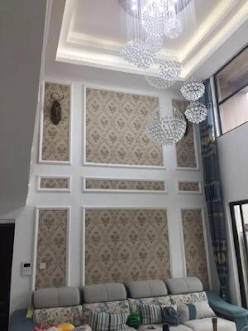 Large Modern Round Raindrop Ball Crystal Chandelier Artistic Ceiling L ...