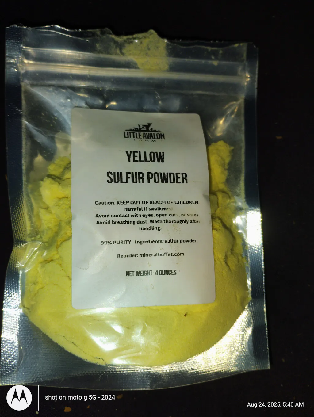 Elemental Yellow Sulfur Powder 99% Purity – Mineral Buffet by Little ...