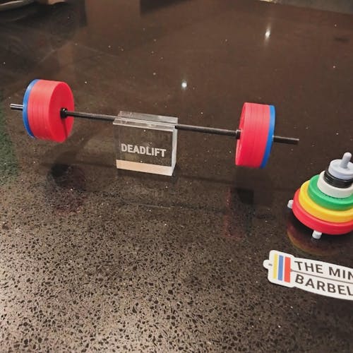 The Original Mini Barbell | Stainless Steel Model Barbell + PR Tracker