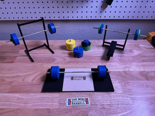 The Original Mini Barbell | Stainless Steel Model Barbell + PR Tracker