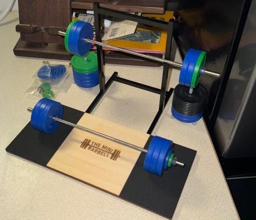 The Original Mini Barbell | Stainless Steel Model Barbell + PR Tracker