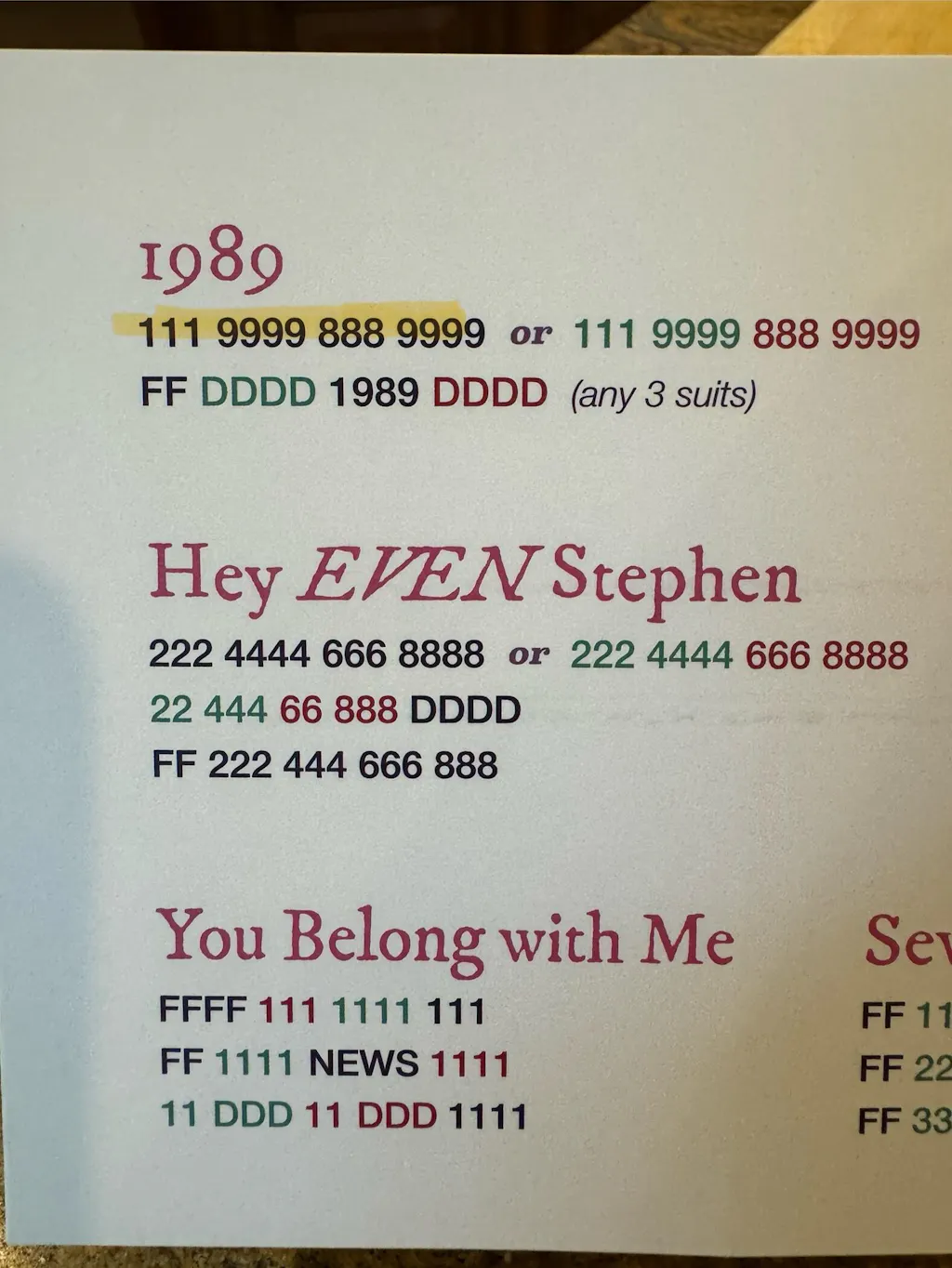 Specialty Card for Swifties: In My Mahjong Era - Mini Mahj – Mini Mahjer