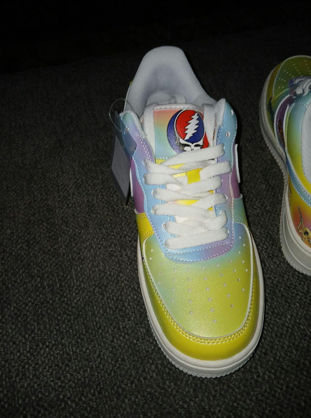 Poke Ampharos Air Force Sneakers Checkerboard Custom Pokemon NAF Shoes ...