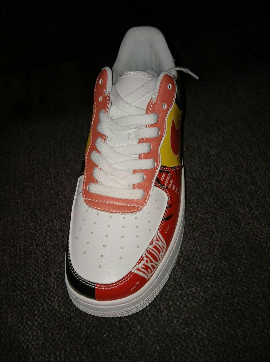 Poke Ampharos Air Force Sneakers Checkerboard Custom Pokemon NAF Shoes ...