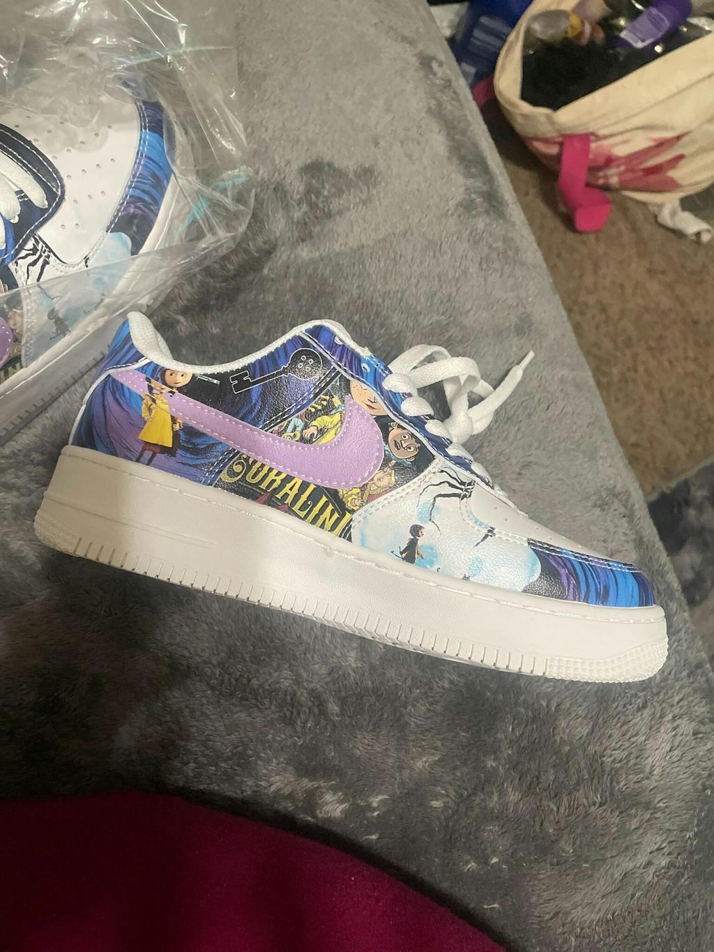 Poke Ampharos Air Force Sneakers Checkerboard Custom Pokemon NAF Shoes ...