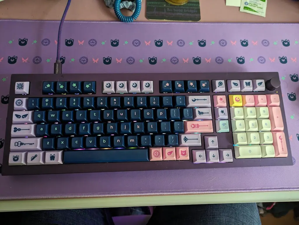 DSA Dark Magic Girl Keycaps by Mintlodica® Bring joy to your workspace!