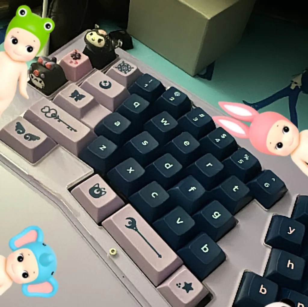DSA Dark Magic Girl Keycaps by Mintlodica® Bring joy to your workspace!