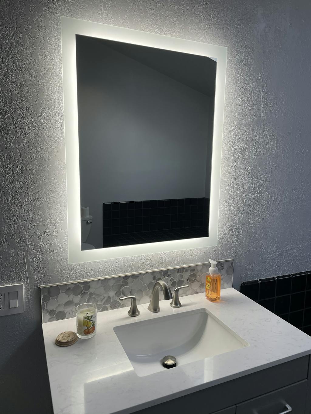Side-Lighted LED Bathroom Vanity Mirror: 24" x 36" - Rectangular ...