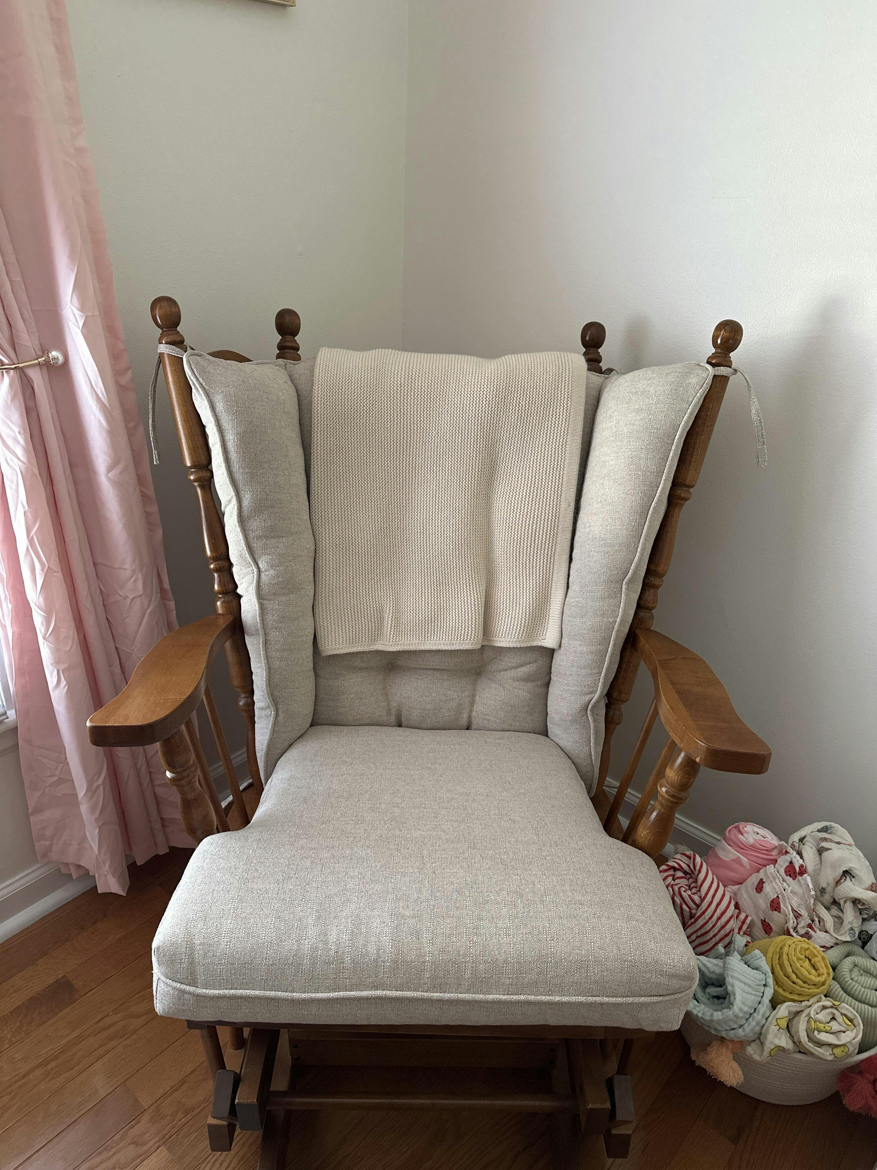 Wingback Glider Rocker Replacement Cushions for a 4-Post Rocking Chair - Miss Polly's Piece Goods