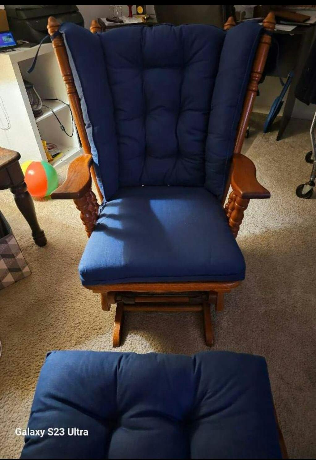 Wingback Glider Rocker Replacement Cushions for a 4-Post Rocking Chair ...