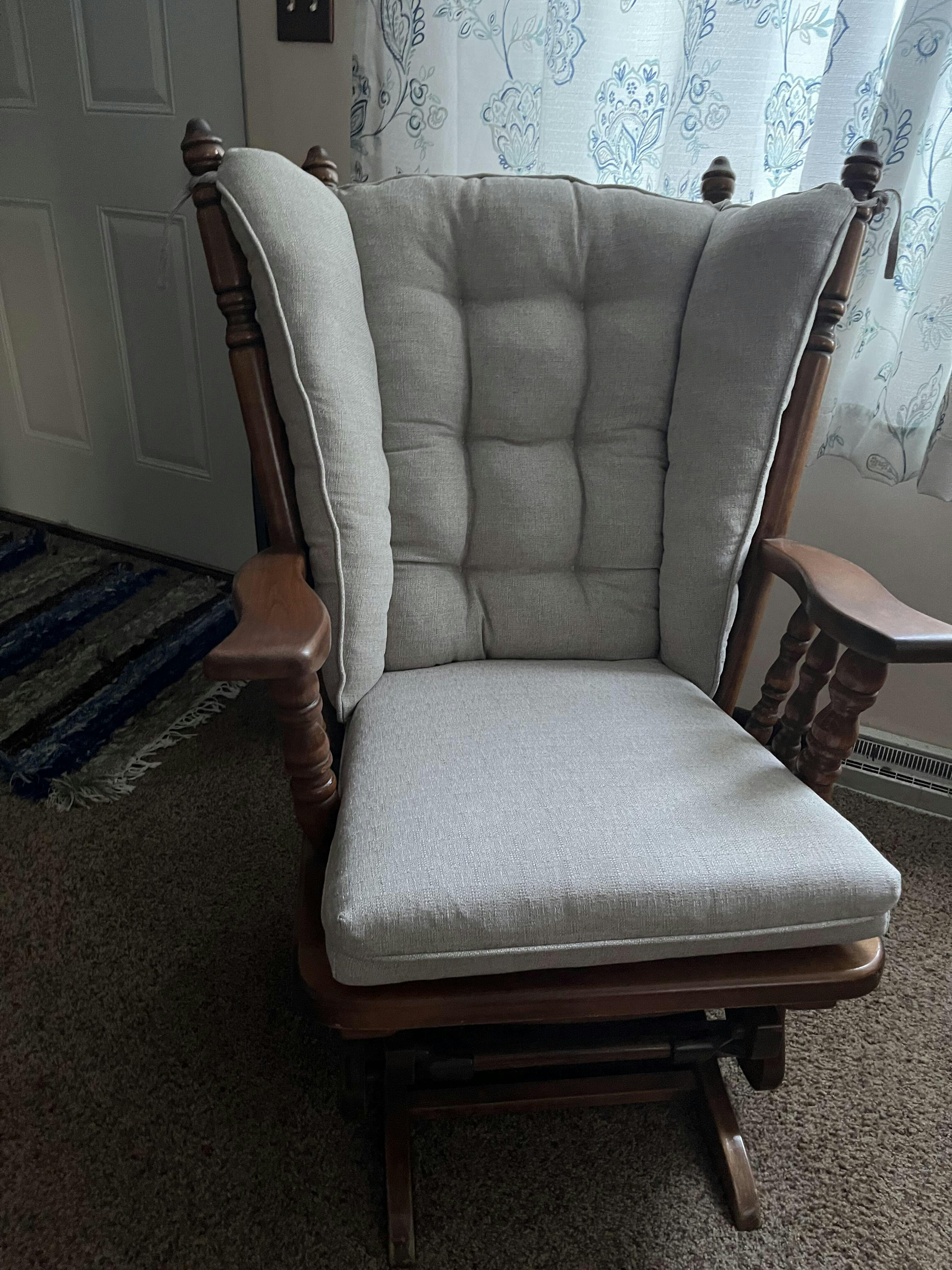 Wingback Glider Rocker Replacement Cushions for a 4-Post Rocking Chair ...