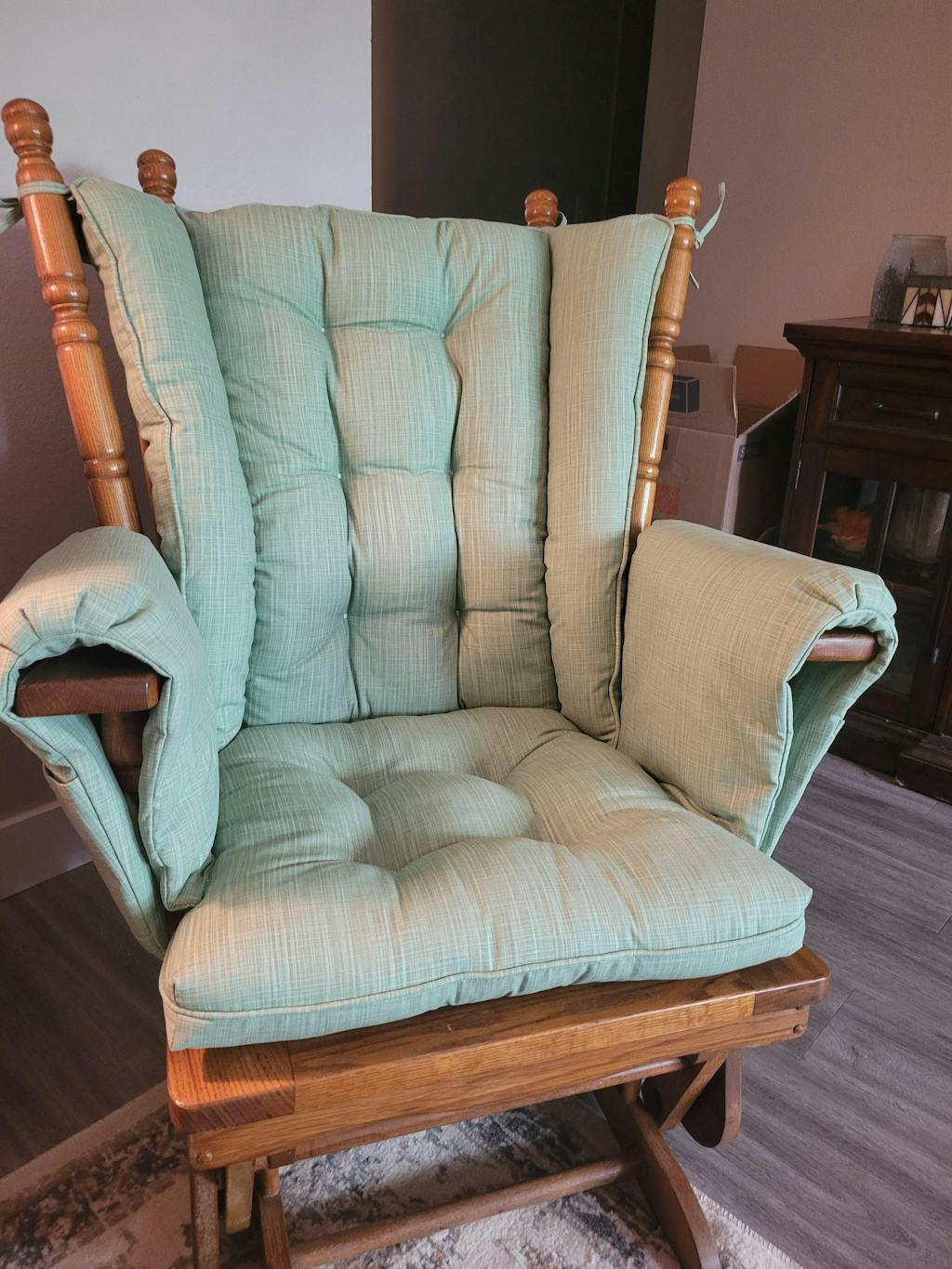 Wingback Glider Rocker Replacement Cushions for a 4-Post Rocking Chair ...