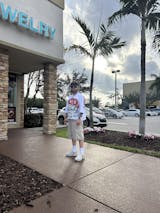 White “Monster” Cropped Tee – Mixed Emotion