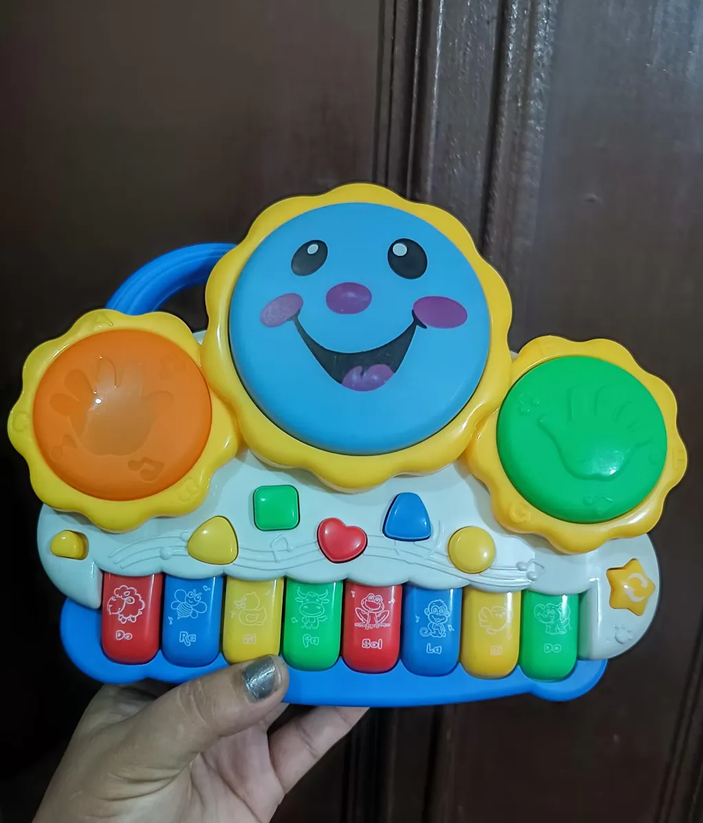 Buy MM TOYS Drum Keyboard Musical Plastic Toys With Flashing Lights ...