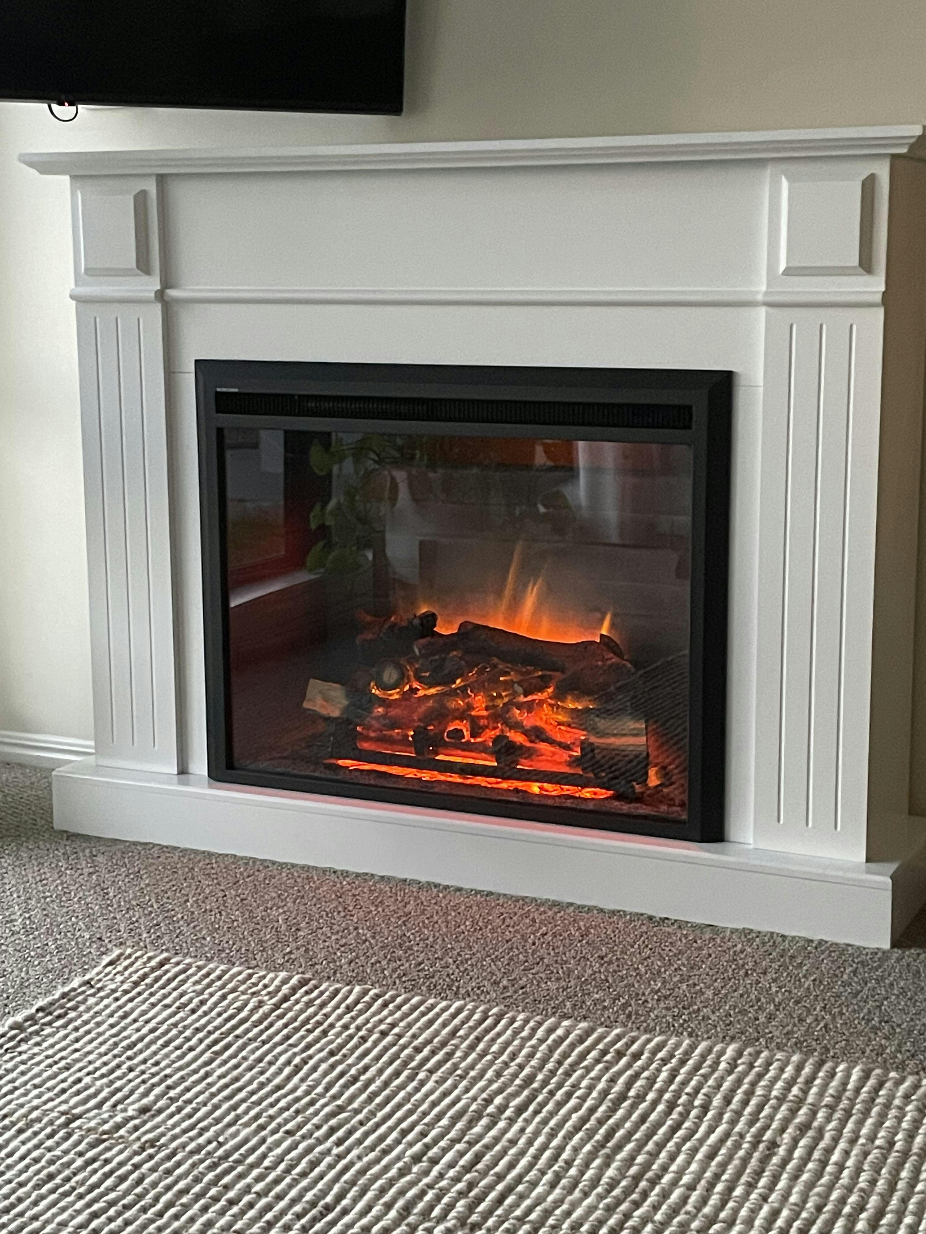 Fenton 1600W 3 Sided 72 Inch Recessed / Wall Mounted Electric Fireplace ...