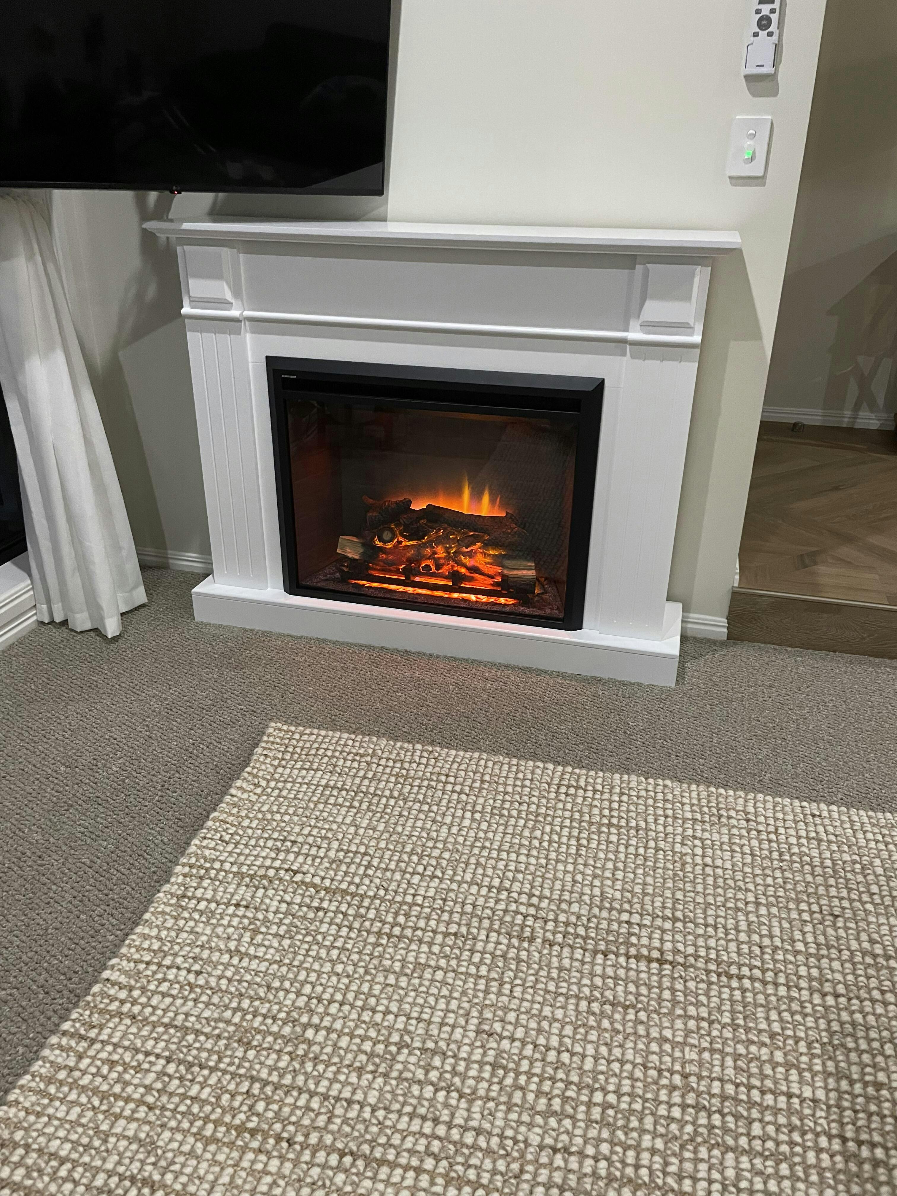 Fenton 1600W 3 Sided 72 Inch Recessed / Wall Mounted Electric Fireplace ...