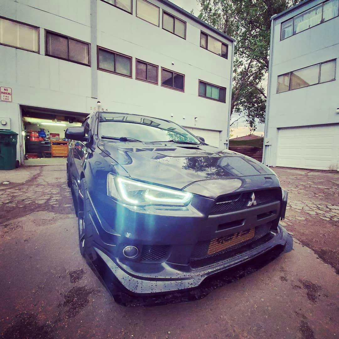 Rexpeed V-Style Carbon Fiber Canards | 2008-2015 Mitsubishi Evo X (R90