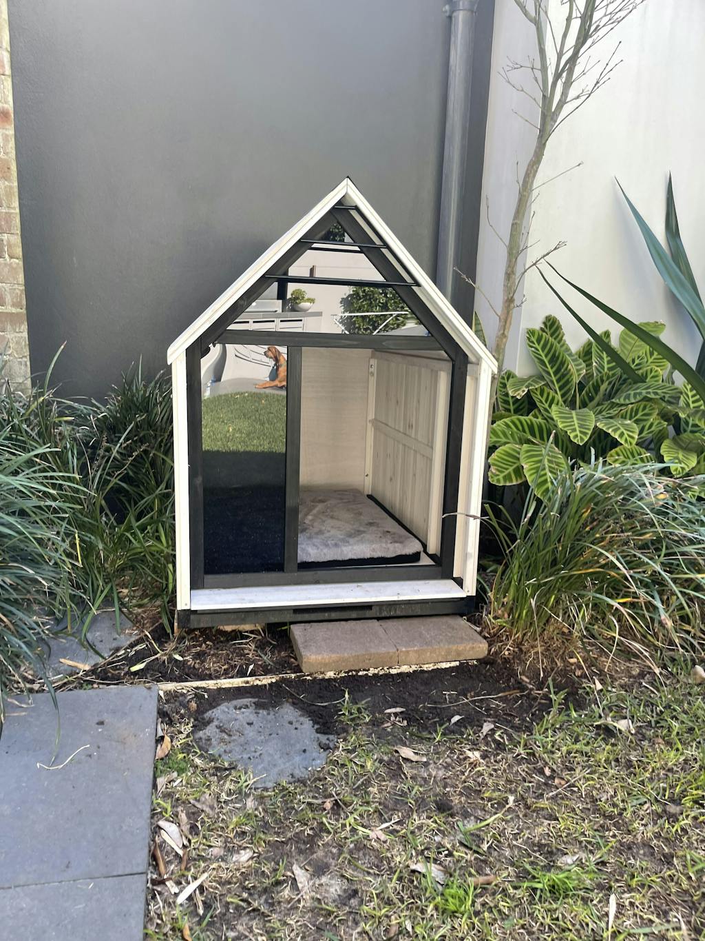 Nordic Modern White Dog House, Timber Dog Kennel - Modern Pets