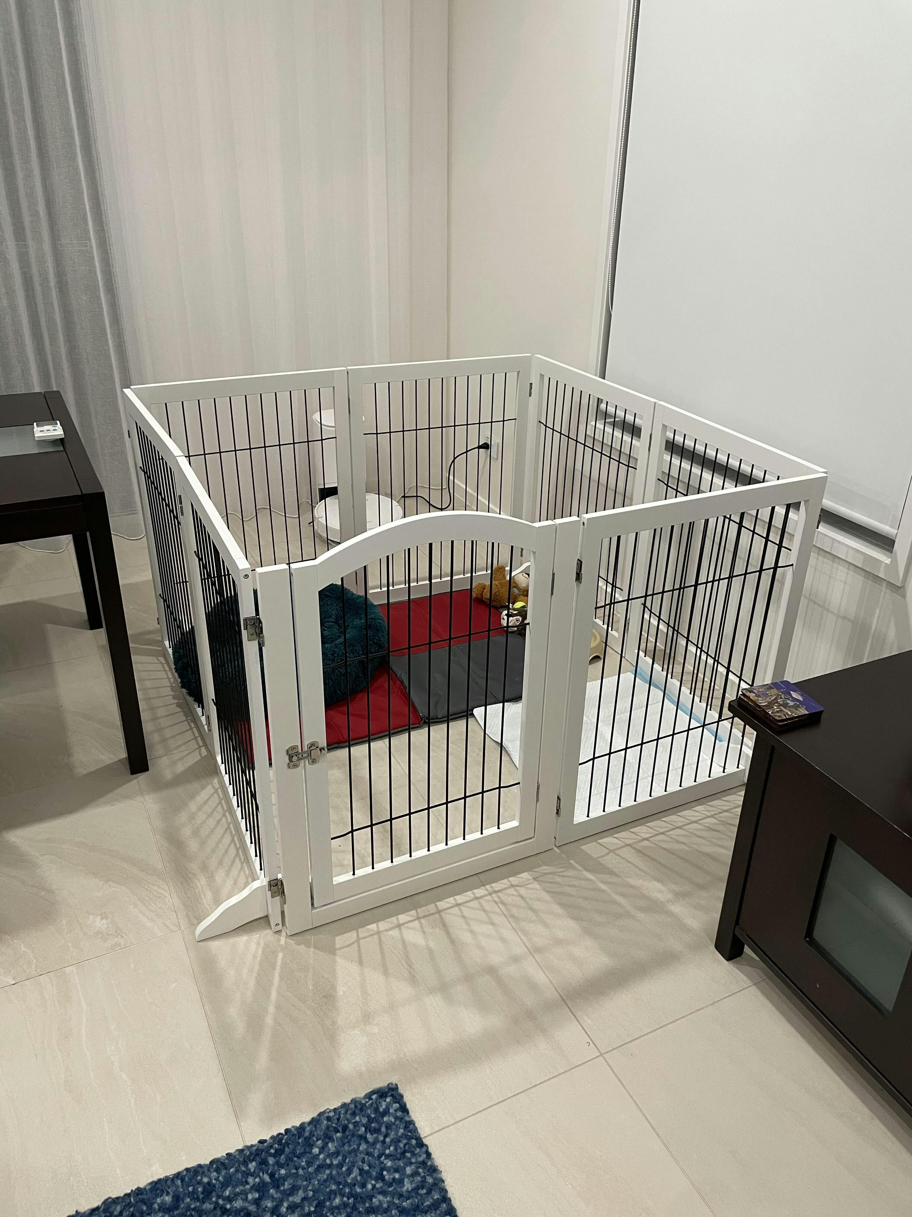 Wooden Dog Pen, Puppy Enclosure & Six Panel Pet Gate - Modern Pets