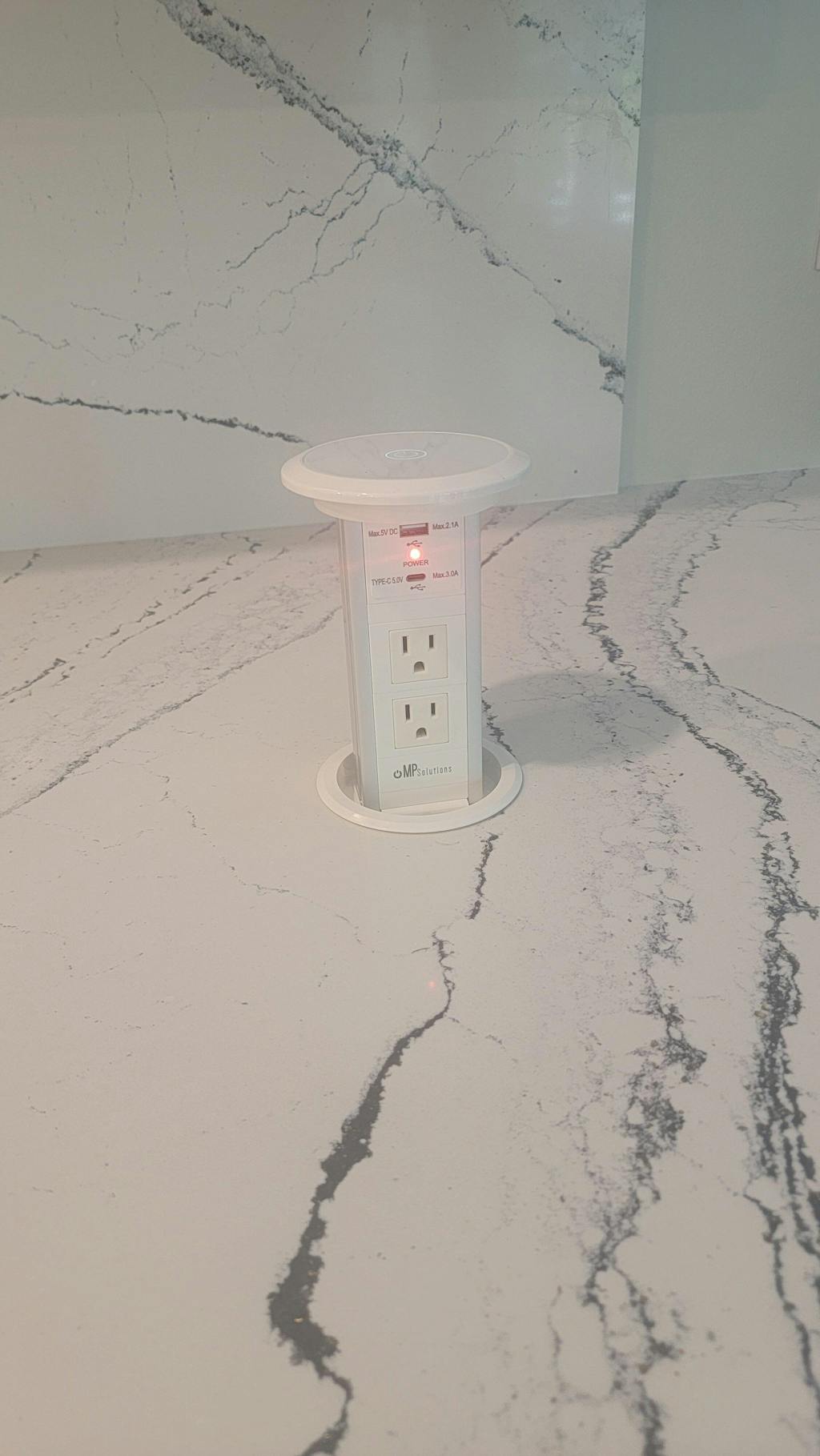 Pop Up Outlet with USB Ports and Wireless Charging Surface - Modern ...