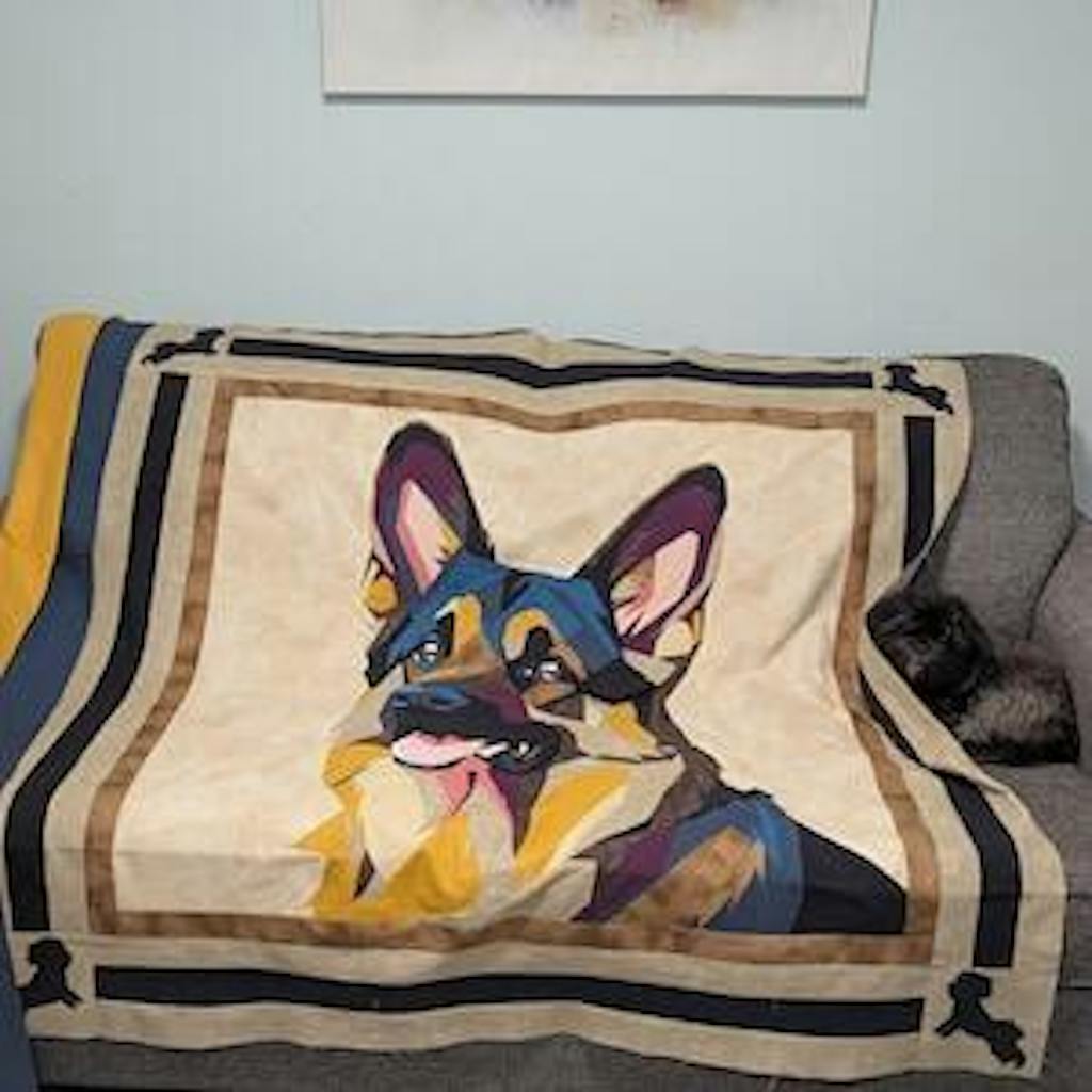 German Shepherd Dog Paper Piecing Quilt Pattern – Modern Quilt Patterns