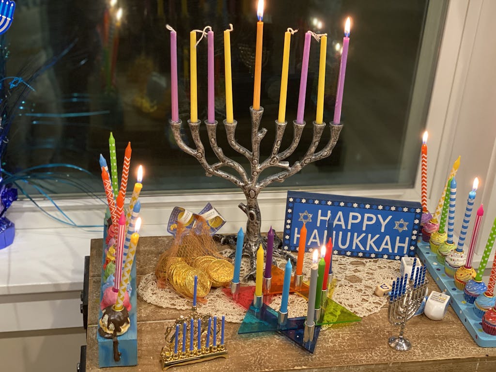 Cupcake Hand-Painted Menorah