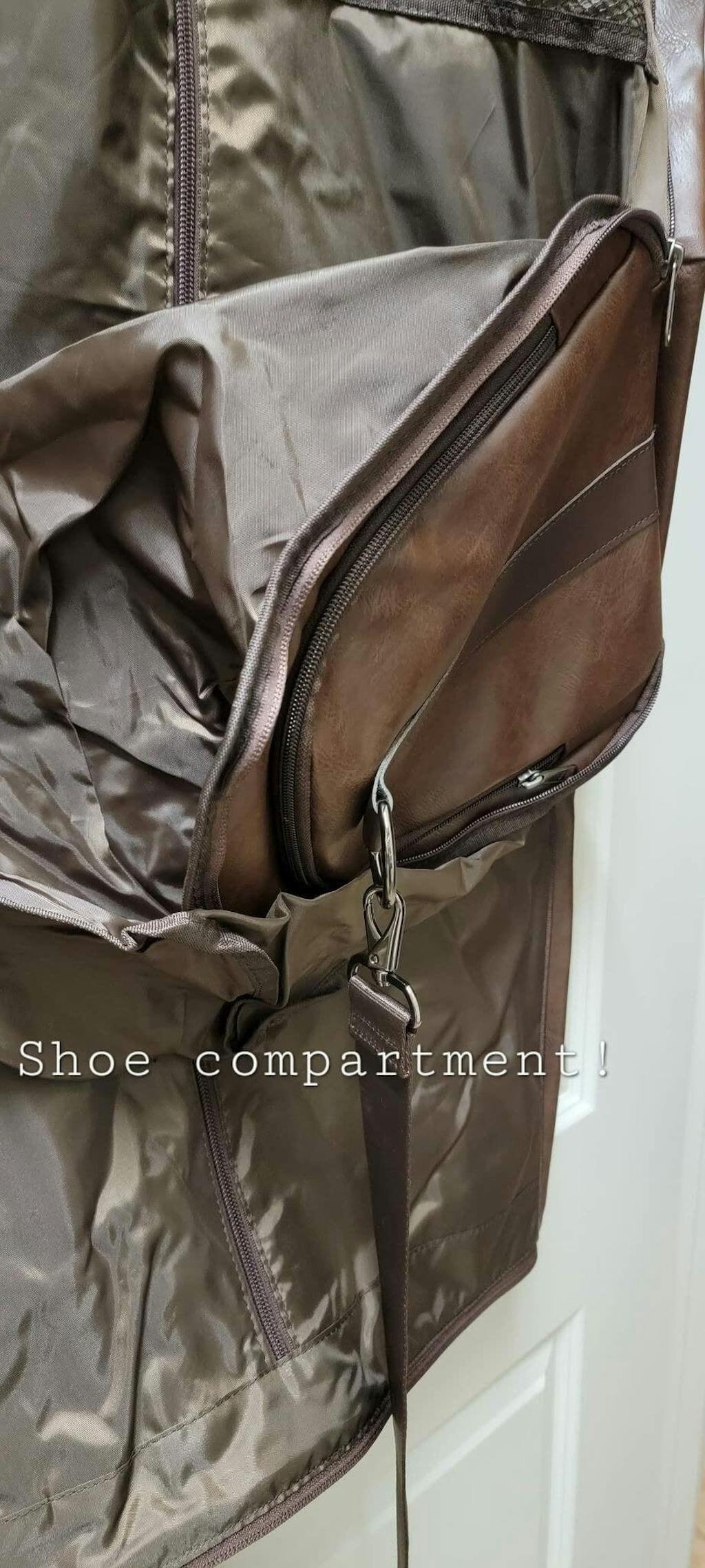 Modoker Convertible Leather Garment Bag For Travel Carry On - Modoker