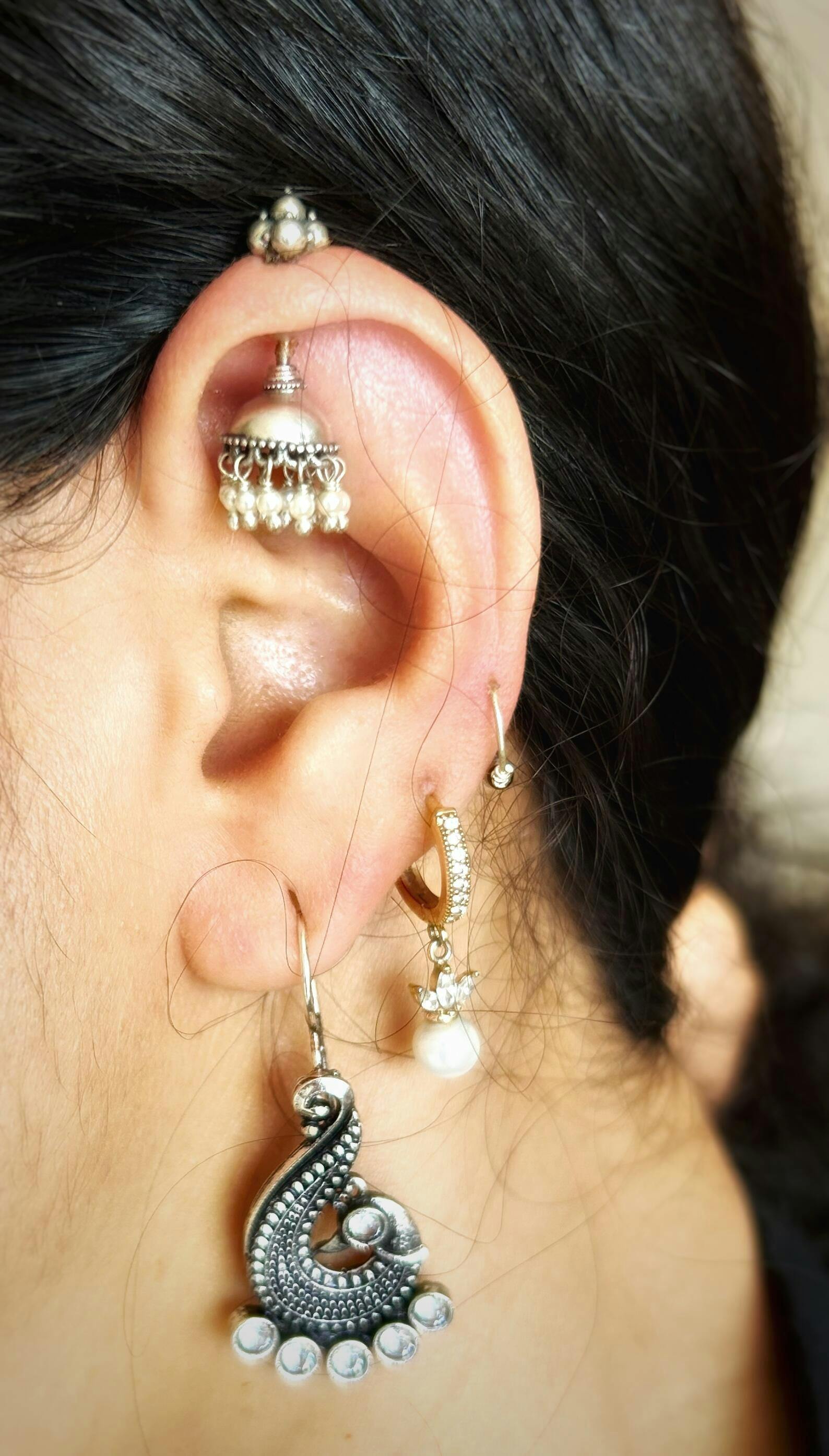 Buy Moti Silver Bugadi, Pierced by MOHA Online by MOHA