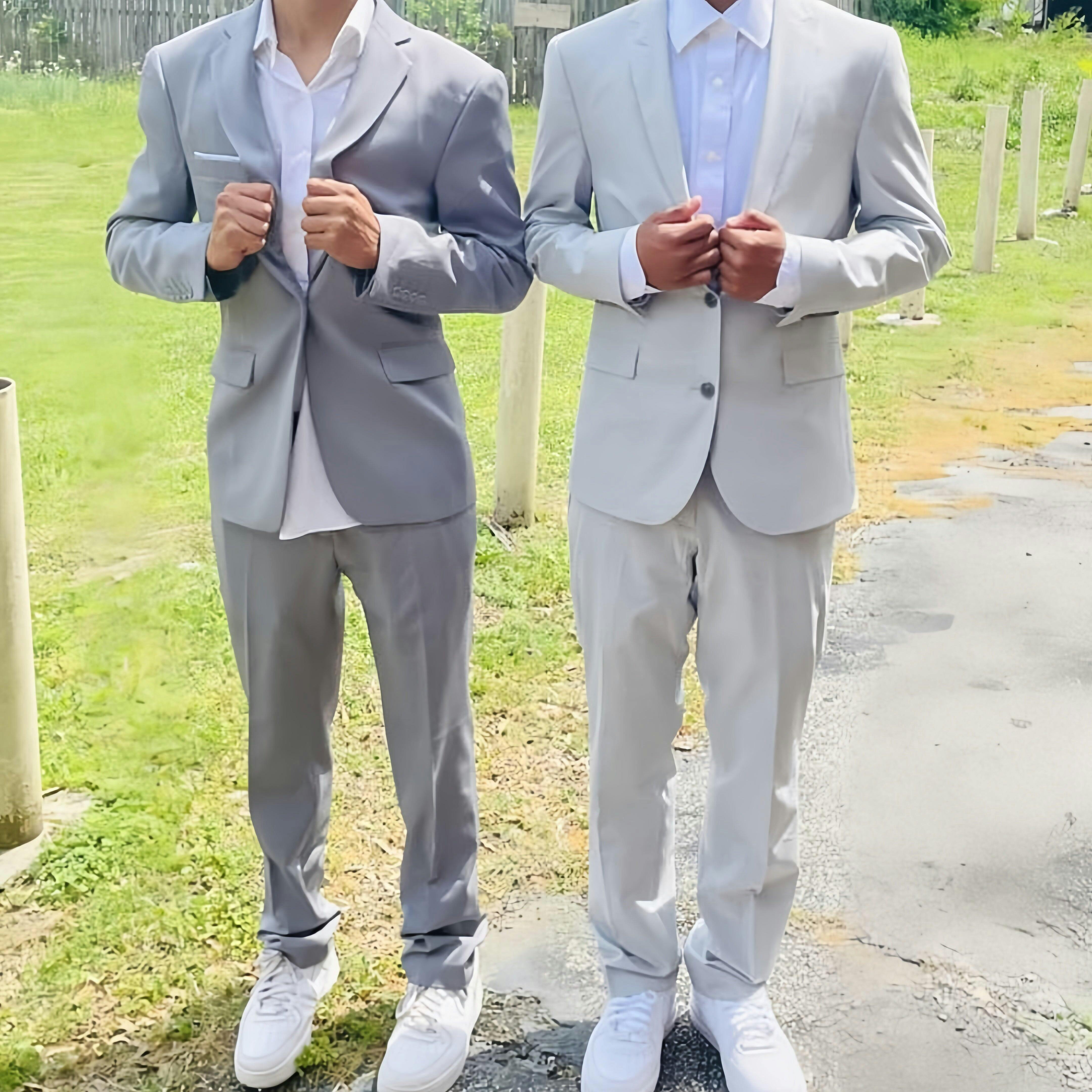 Men's Suits 3 Pieces Slim Fit One Button Engagement Party Outfit Profe ...