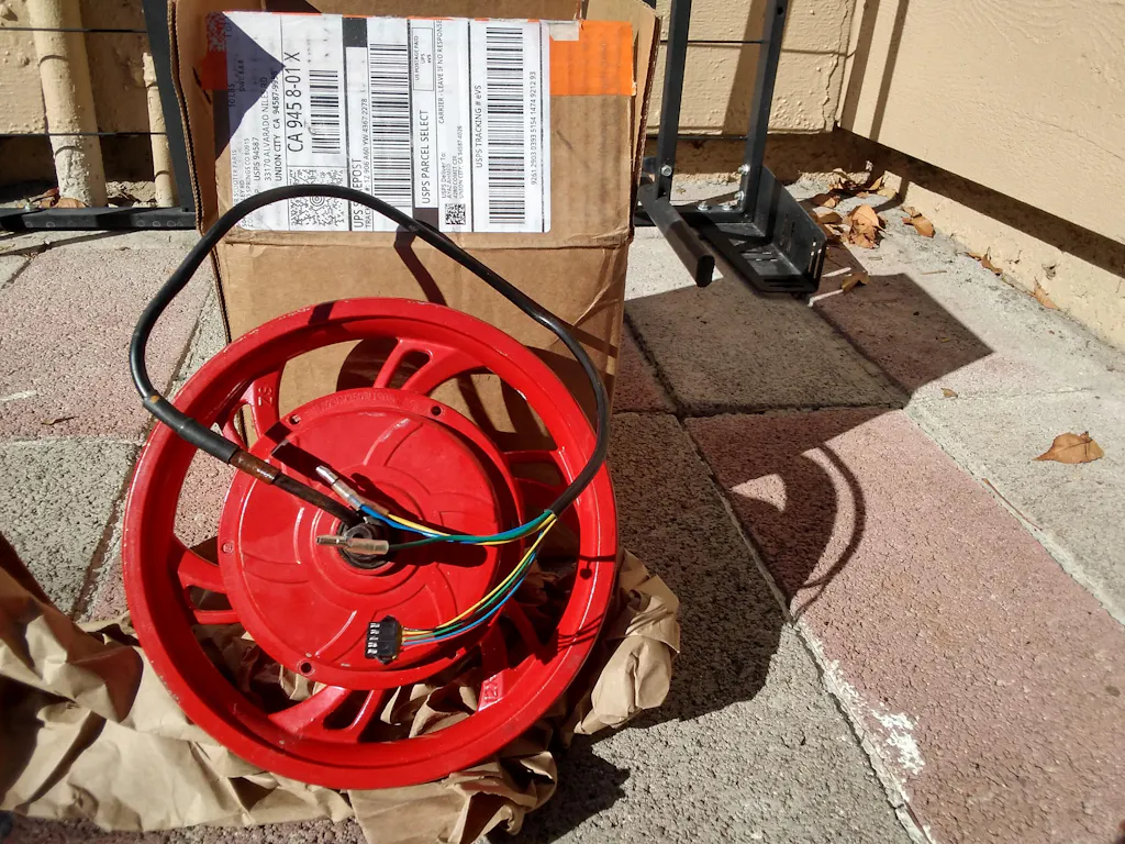 36 Volt Hub Motor & Red Rim for the Jetson Bolt Electric Bike – Monster ...