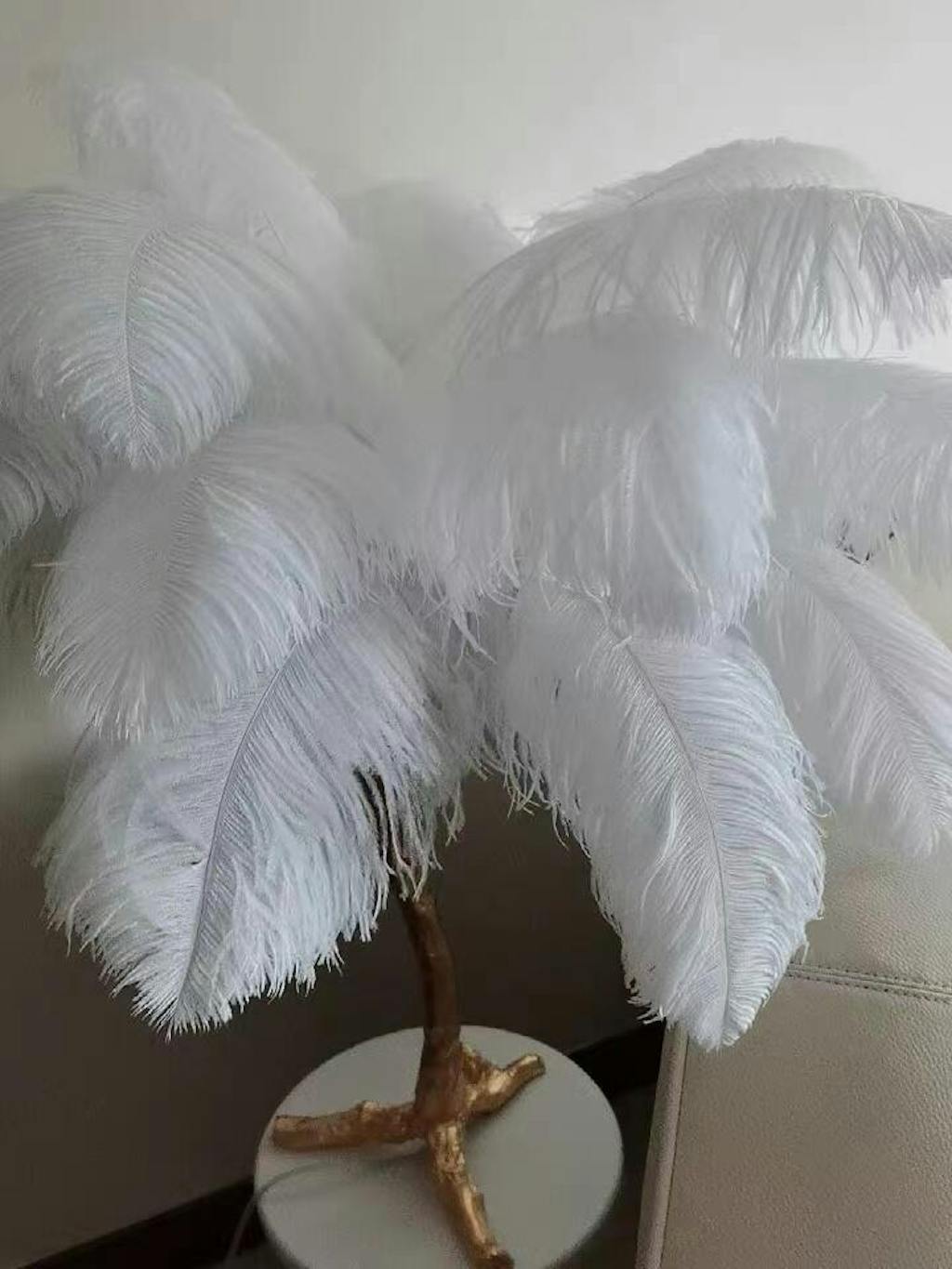 Ostrich Feather Table Lamp - Ostrich Feather Table Lamp - Mooielight