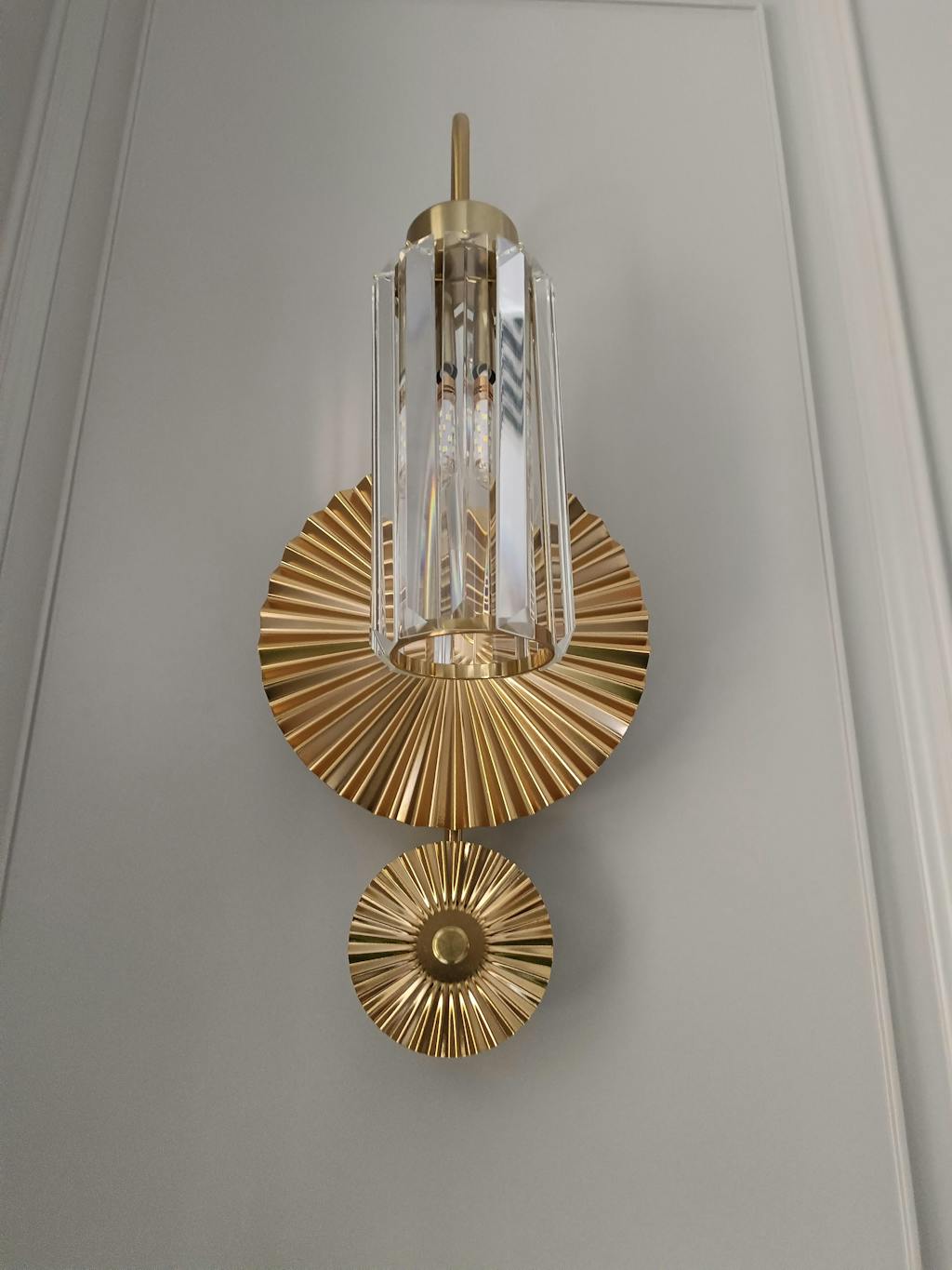 Gold Plate Crystal Wall Lamp - Mooielight - Gold Plate Crystal Wall Lamp
