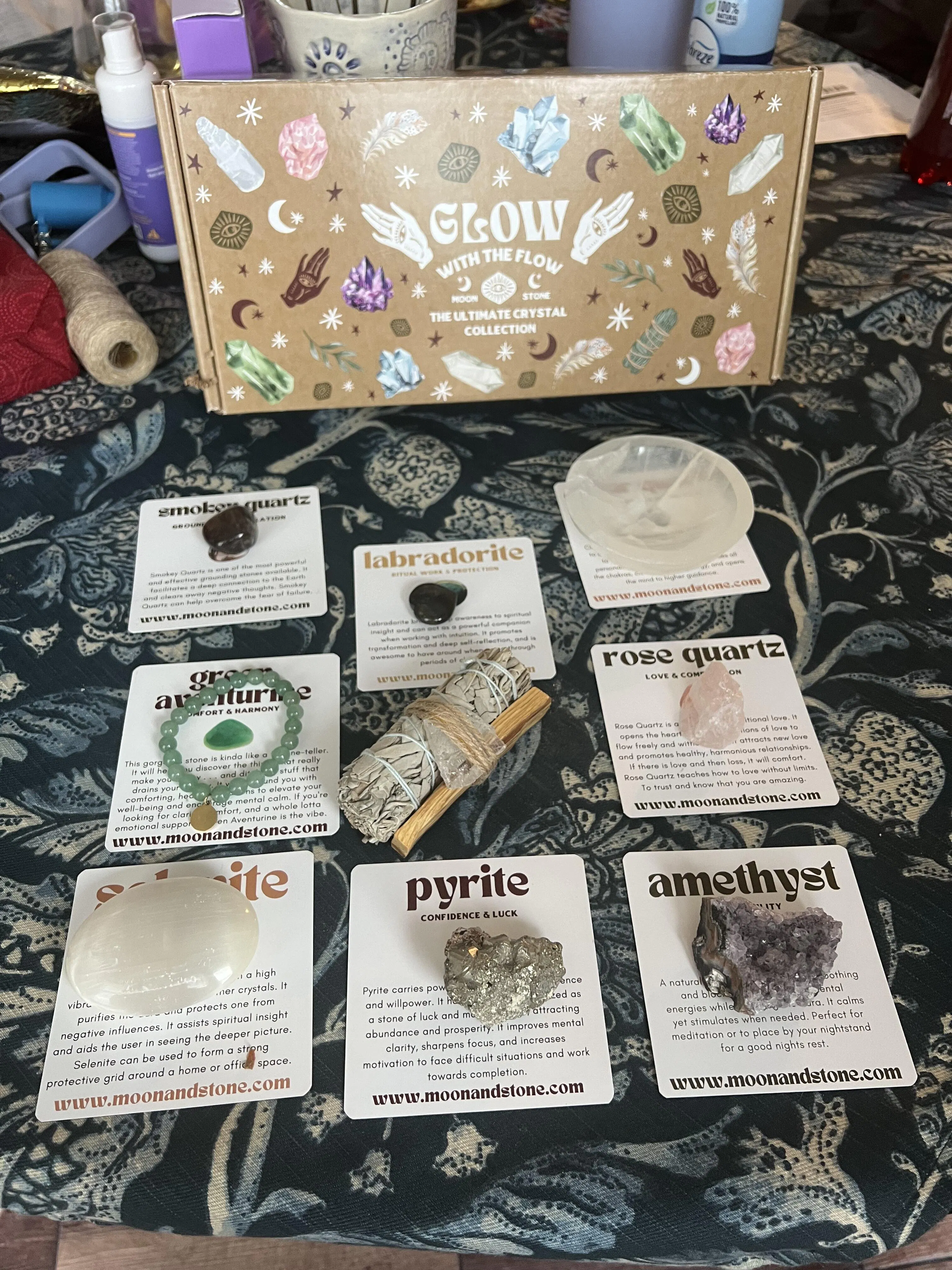 The Ultimate Crystal Starter Kit - Glow With The Flow – Moon & Stone