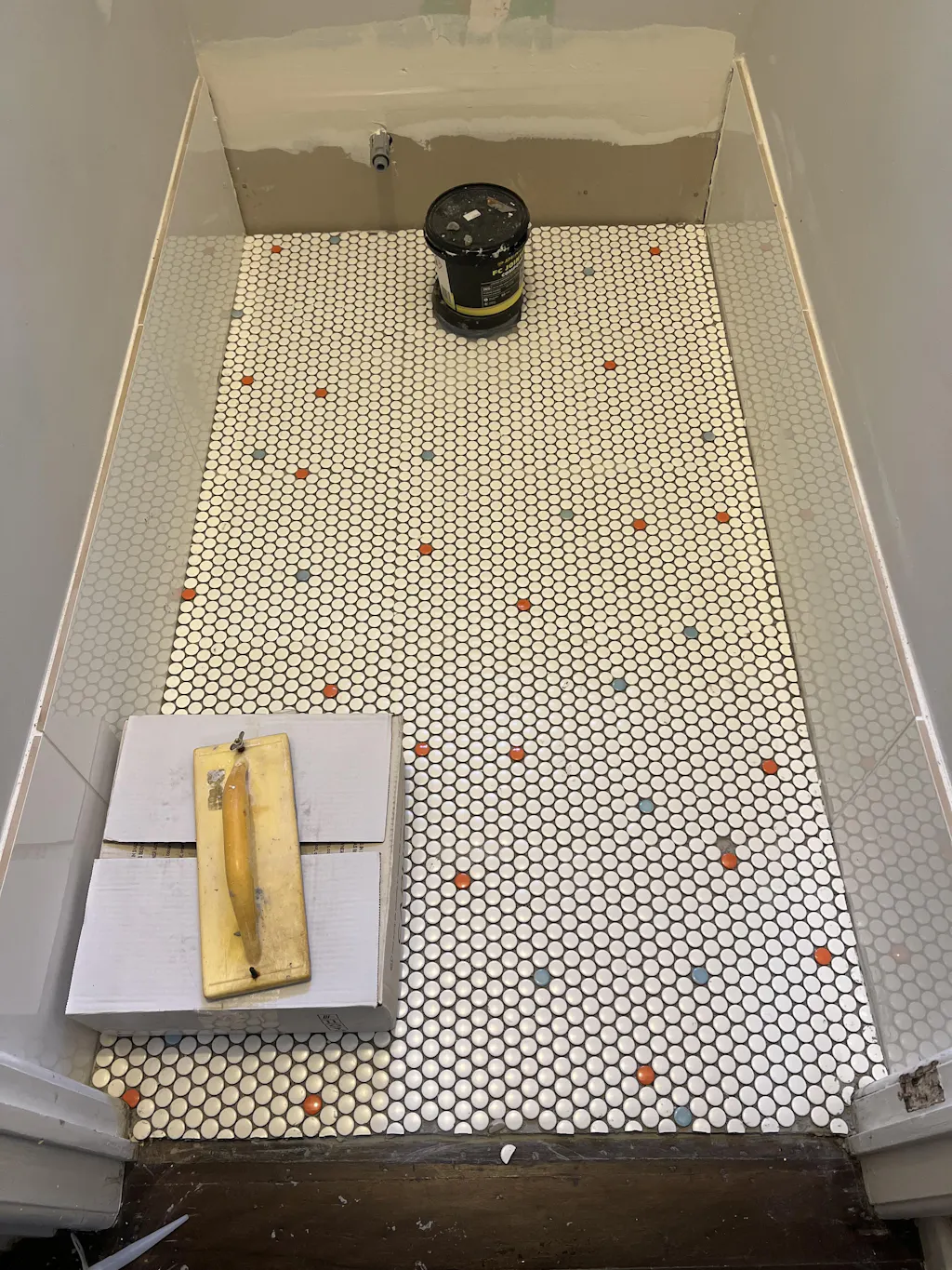 Orange Gloss Penny Round Mosaic Tile - Mosaic Mode