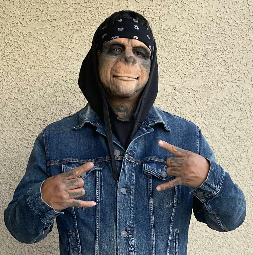 Ape Man mask prosthetic by Woochie | MostlyDead.com
