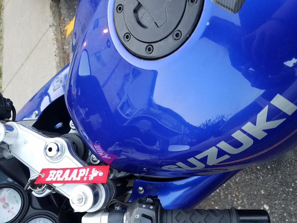 BRAAP! - Red Motorcycle Keychain - Moto Loot