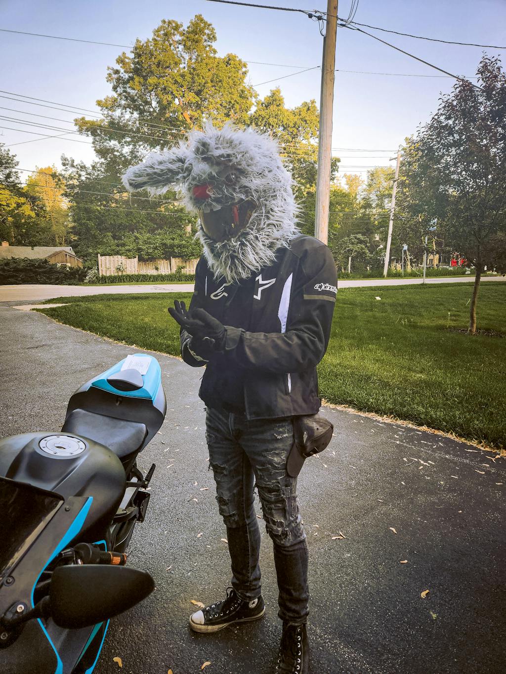 Motorcycle Helmet Cover - Evil Rabbit - Moto Loot